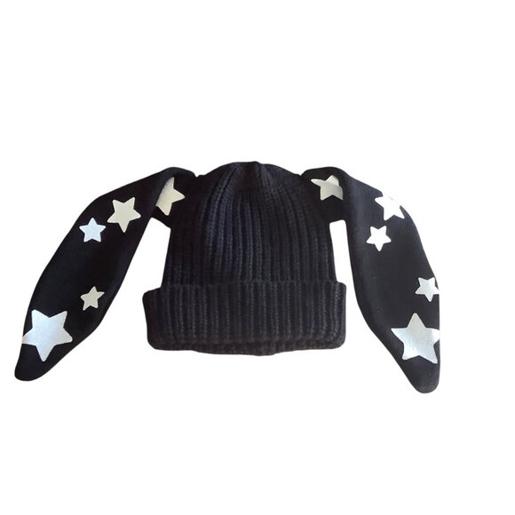 Hot Topic | Accessories | Hot Topic Knitted Starry Bunny Ear Black ...